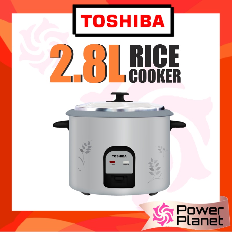 Toshiba 2.8L Rice Cooker RC-T28CEMY(GY) Non-Stick Pot Conventional ...