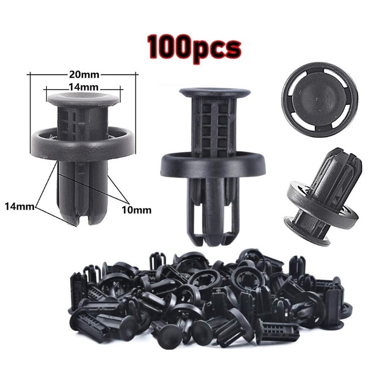 100PCS Car Clip City Civic Accord Crv Jazz Bumper Fastener Clip Door ...