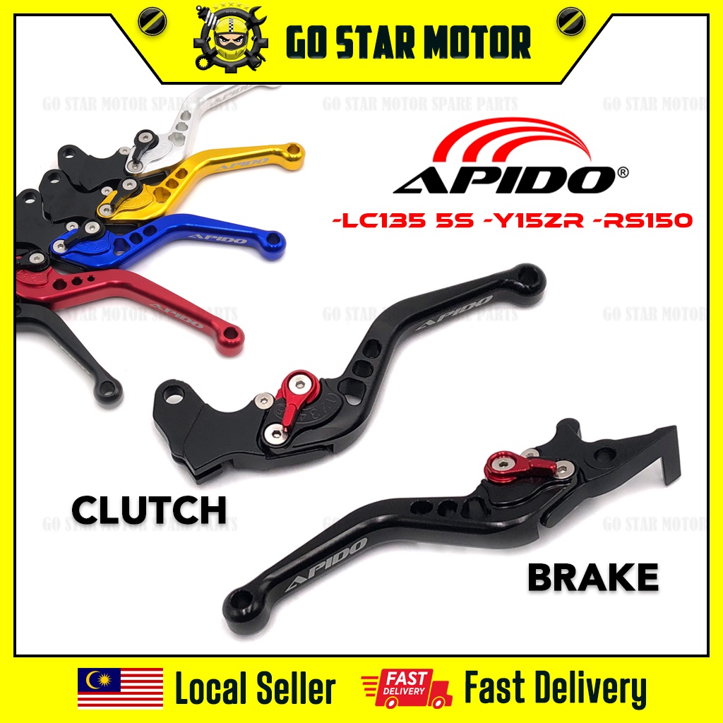 YAMAHA LC135 ES 5S 5SPEED Y15ZR Y15 RS150 SUZUKI BELANG Clutch & Brake Lever Alloy Adjustable ...