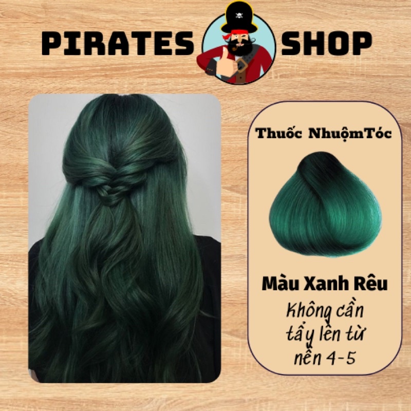 Moss GREEN hair dye, premium hair dye, Pirates home hair dye cream with ...