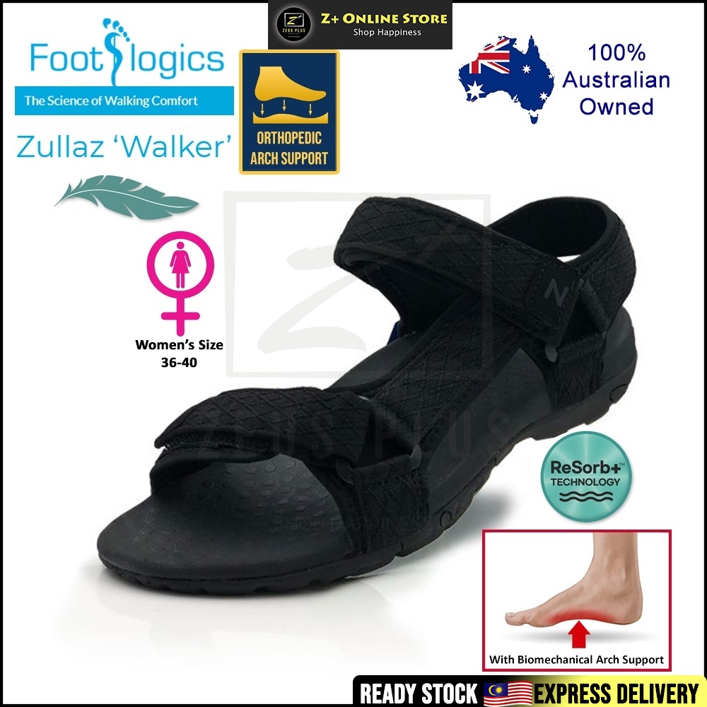[Australia] FOOTLOGICS ZULLAZ WALKER Women Slippers Sandals Flip Flops ...