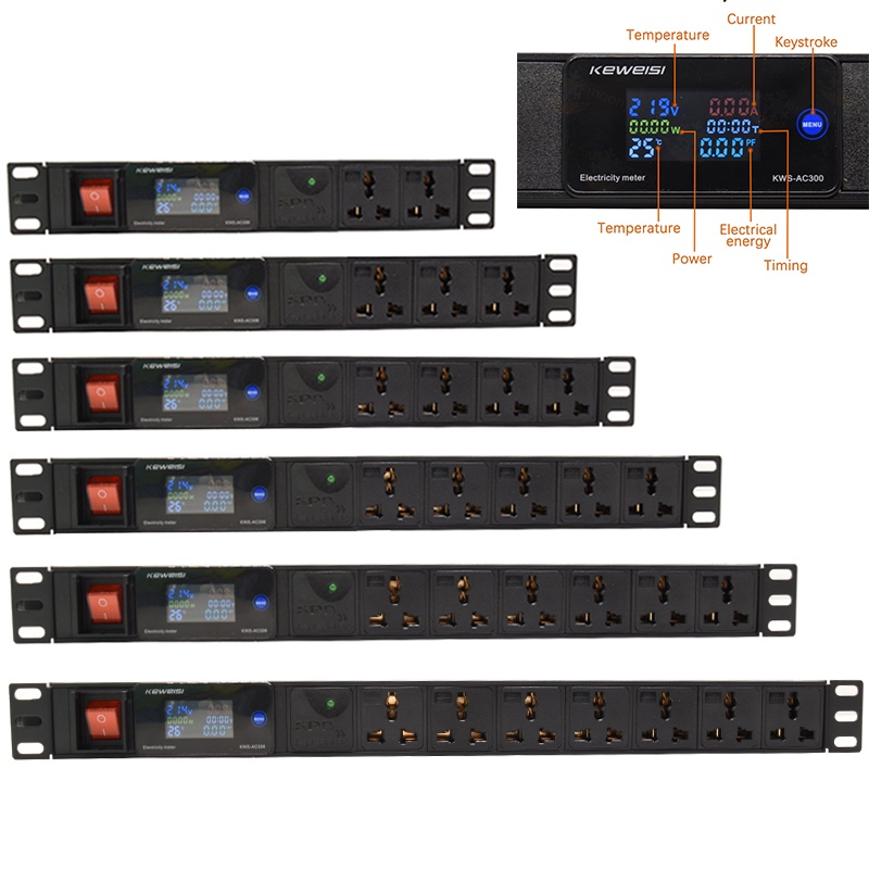 Smart display power distribution unit power board socket with surge ...