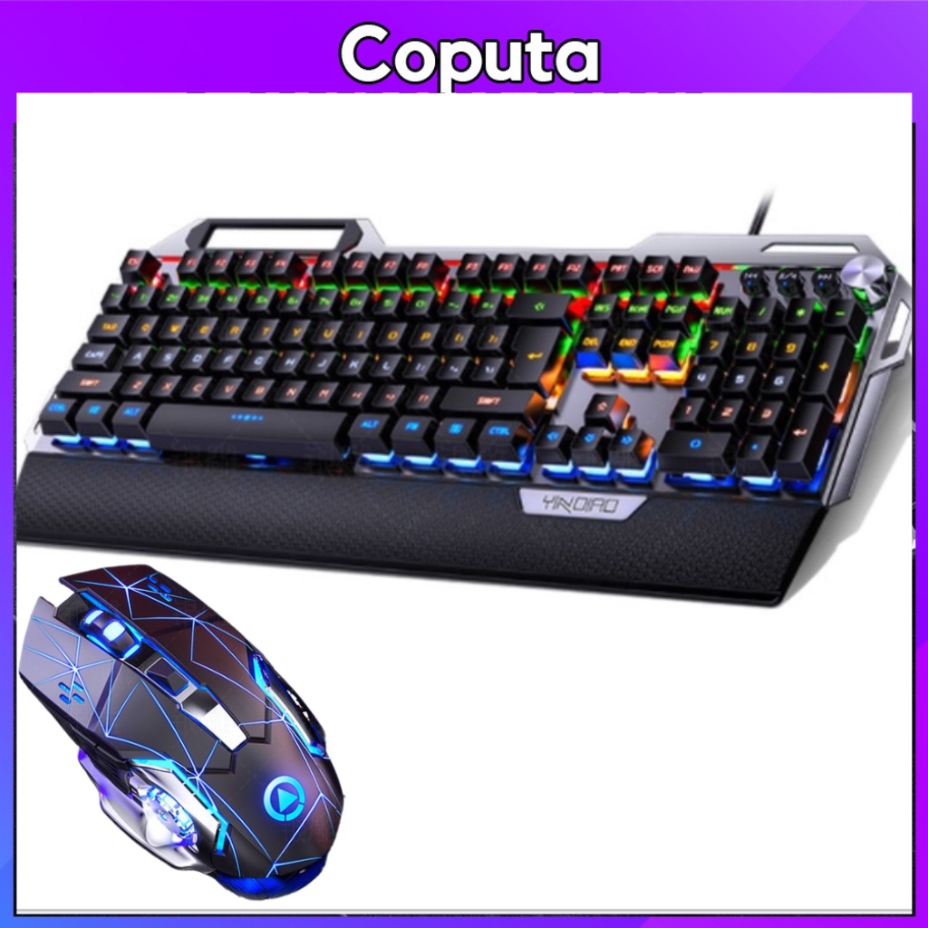 Coputa mechanical keyboard and gaming mouse Combo computer keyboard ...