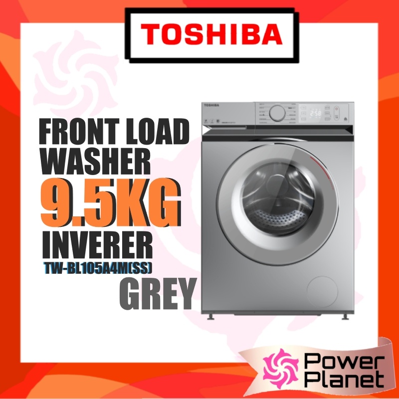 Toshiba 9.5KG Front Load Washer TW-BL105A4M(WK) / TW-BL105A4M(SS) Inverter 8.5KG TW-BL95A4M(WK ...