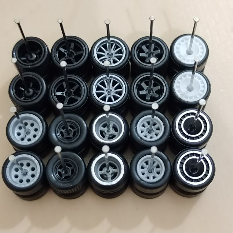 Tayar Getah Hot Wheels Rims Original 1/64 EXTRA LONG AXLE 10mm | Shopee ...