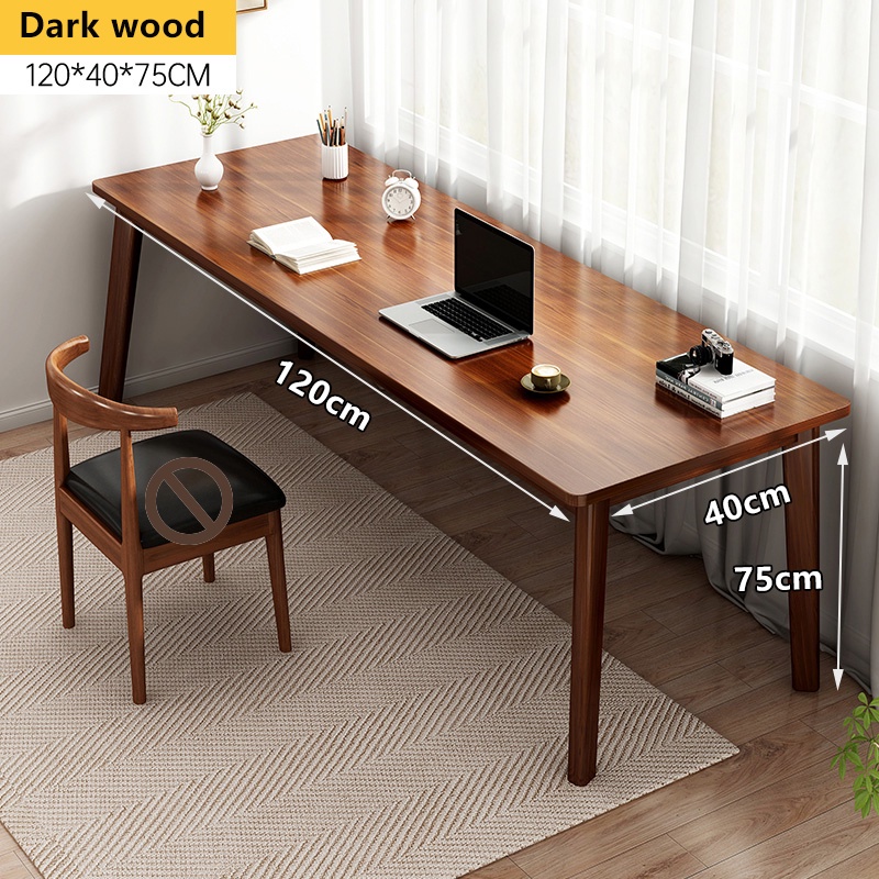 160CM Double Computer Table Long Student study Desk solid wood writing ...