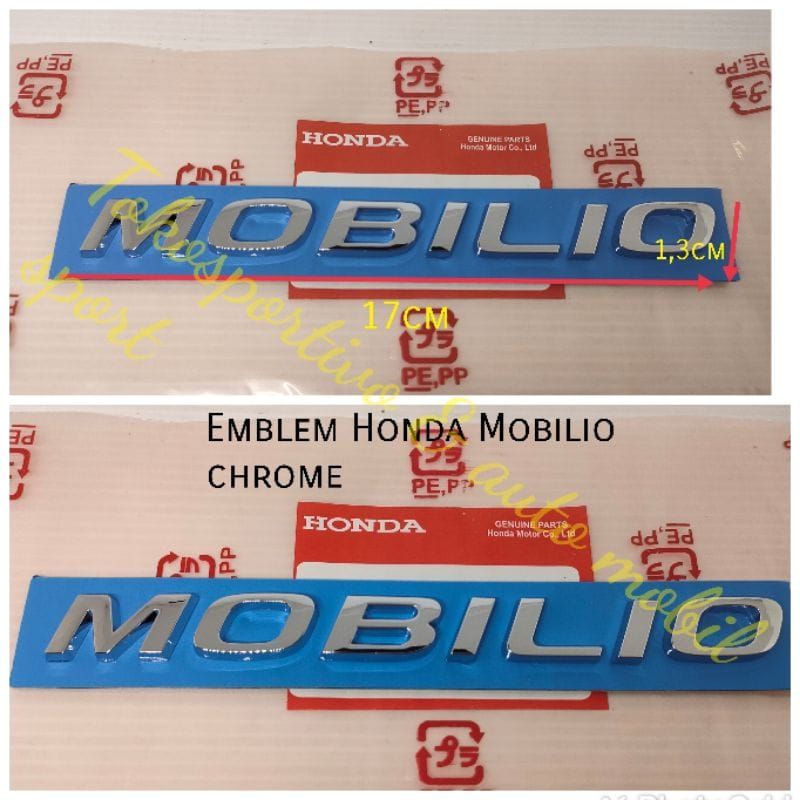 Emblem Logo Sticker Emblem Letter Writing Honda mobilio Chrome mobilio ...