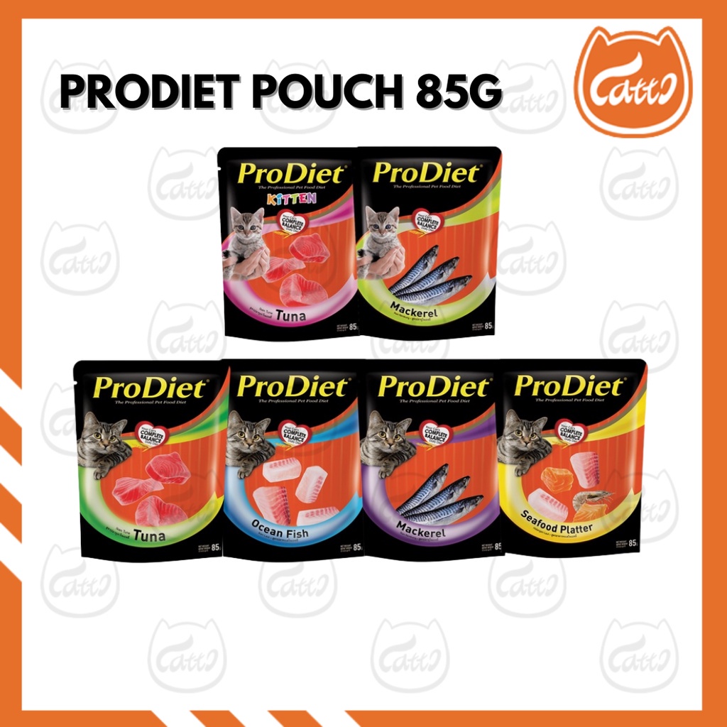 CATTO Prodiet Pouch (85g)/Wet Food-ChickenTuna,Kitten Tuna, Mackerel ...