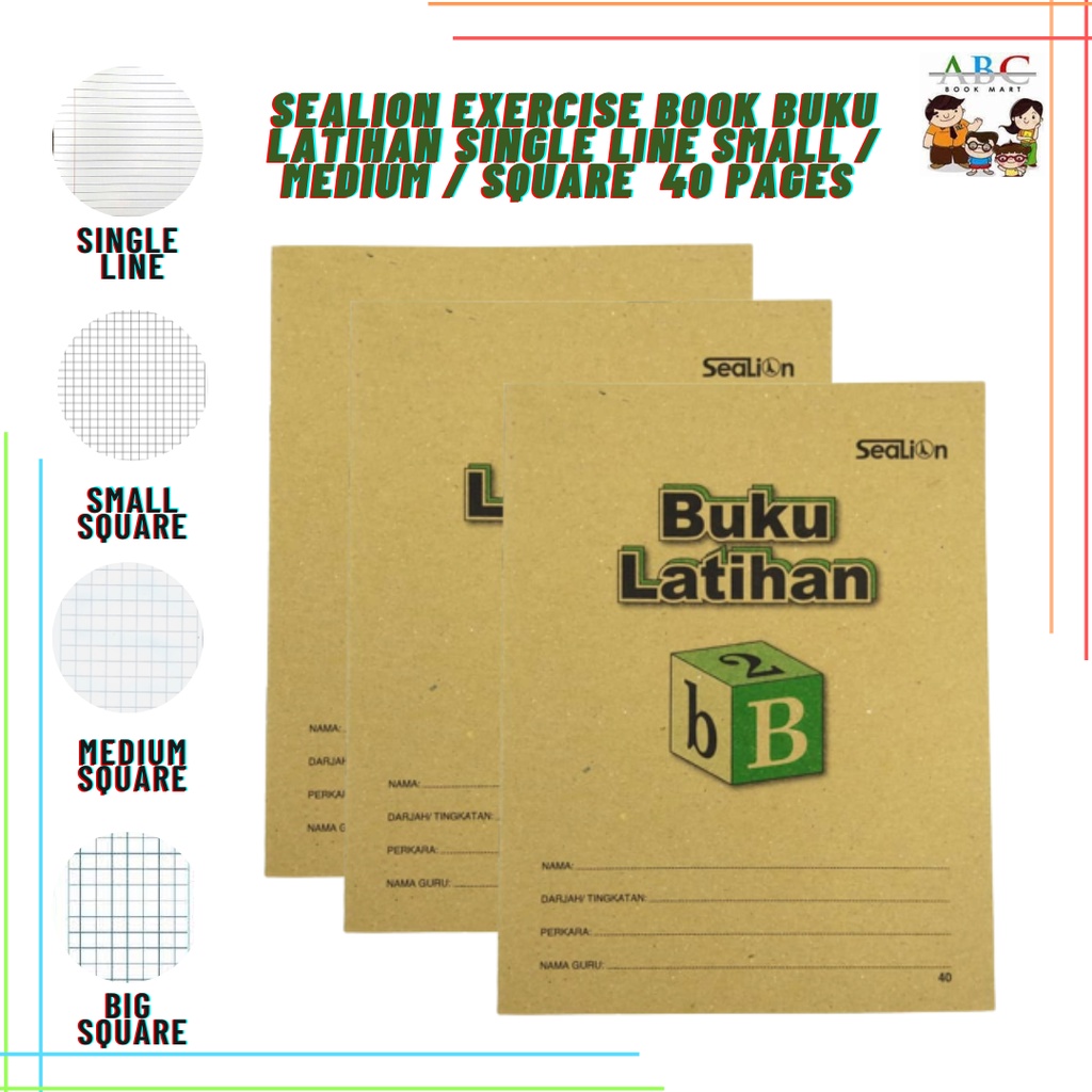 ( READY STOCK ) SEALION EXERCISE BOOK BUKU LATIHAN SINGLE LION SMALL ...