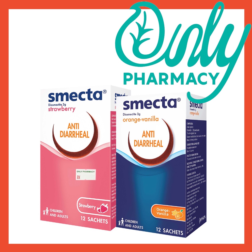Smecta Anti Diarrheal Orange Vanilla & Strawberry 12 sachets/box ...