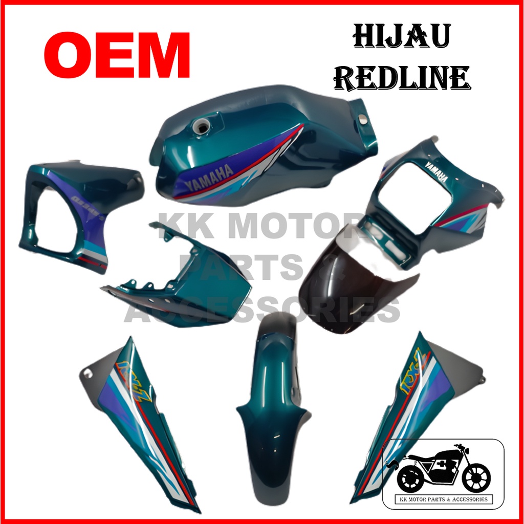 [FULL TANAM !!!] COVERSET RXZ MILI BOSCH BOSS OEM HIJAU REDLINE / HIJAU ...