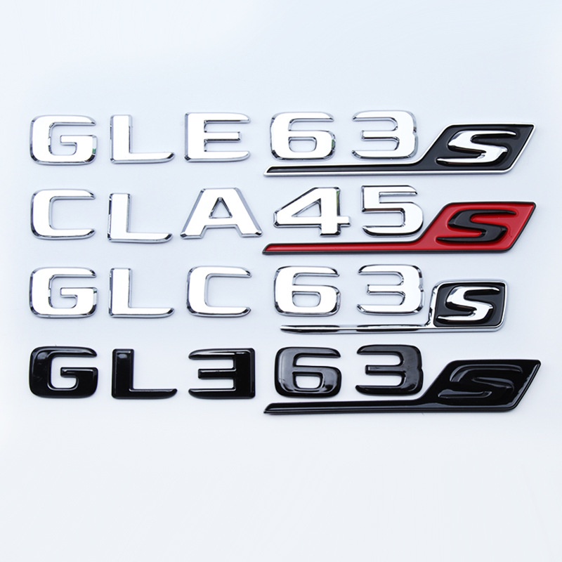 3D ABS Car Rear Trunk Sticker Emblem Logo GLE63S Badge For Mercedes AMG ...