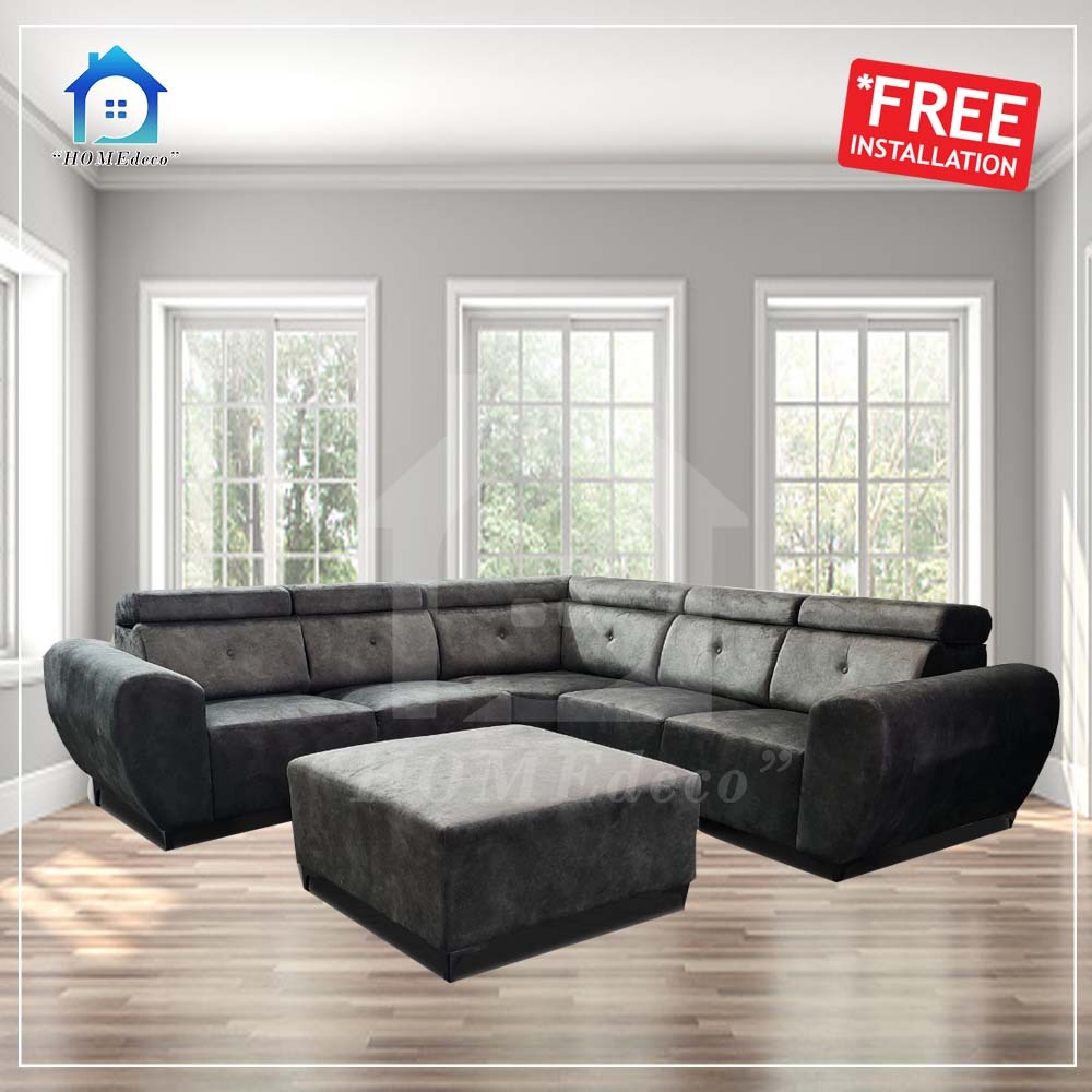 [FREE INSTALLATION] [HOMEDECO] XXXL CORNER SOFA L SHAPE / SOFA MURAH ...