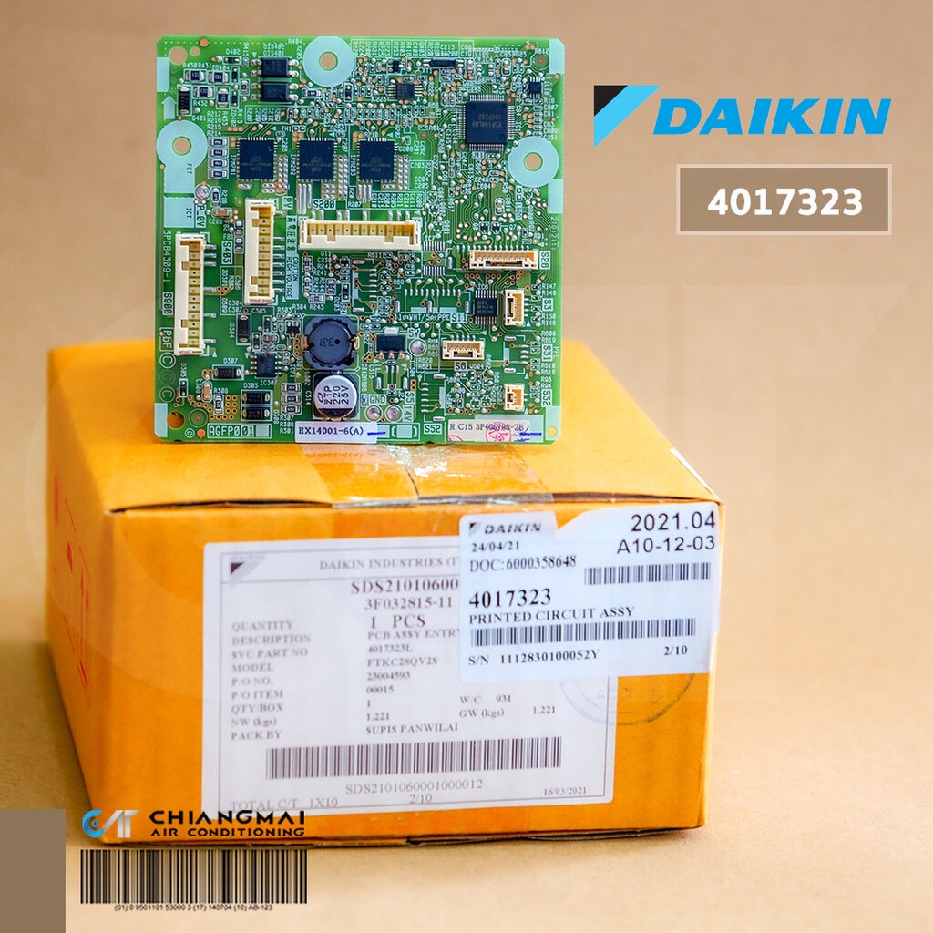 4017323L Daikin Air Conditioner Circuit Board Panel Models FTKC28QV2S ...