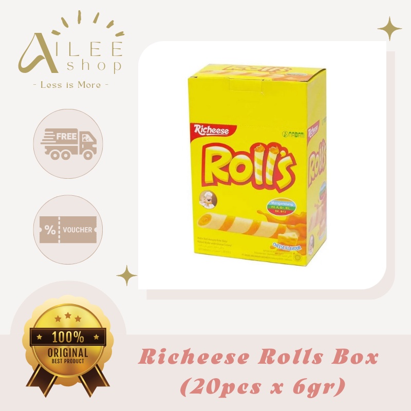 Richeese Vegetable Rolls 7gr/ Wafer Sticks 6gr/1 box Contains 20pcs ...