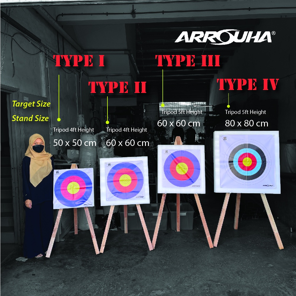 Archery Target Board 50CM With Wood Stand 4 ft Home Uses | Shopee Malaysia