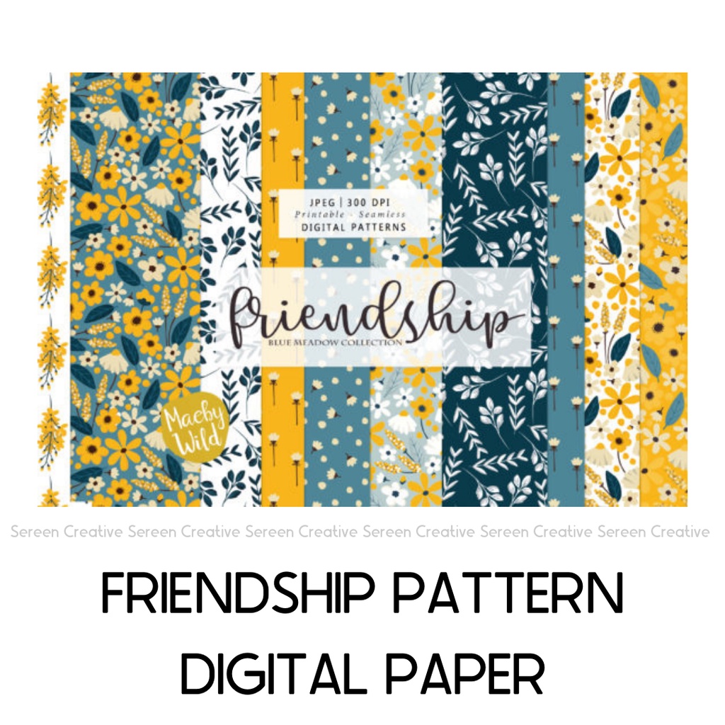 DP40 Friendship Seamless Digital Paper (Scrapbooking, Background ...
