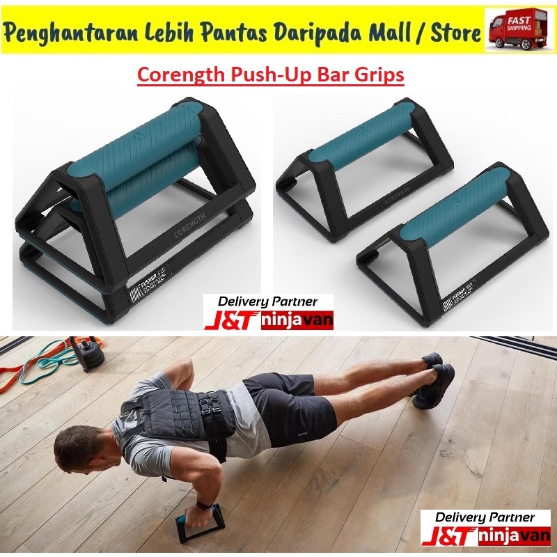 C0r3ngth Push-Up Bar Grips / Fitness Tool / Exercise Tools / Alat Tekan ...
