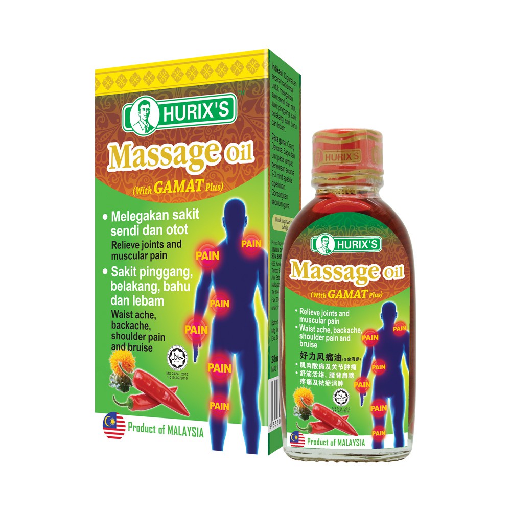 HURIXS MASSAGE OIL 21ML (GAMAT PLUS) | Shopee Malaysia