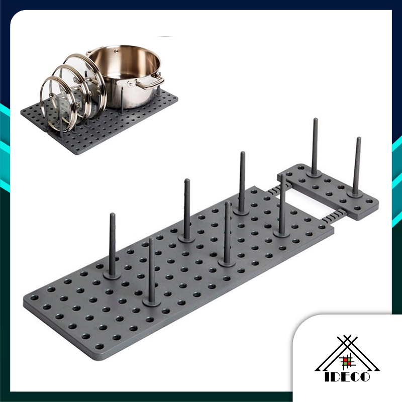 iDECO Retractable Draining Bowl Rack Non-Slip Dish Storage Rack ...