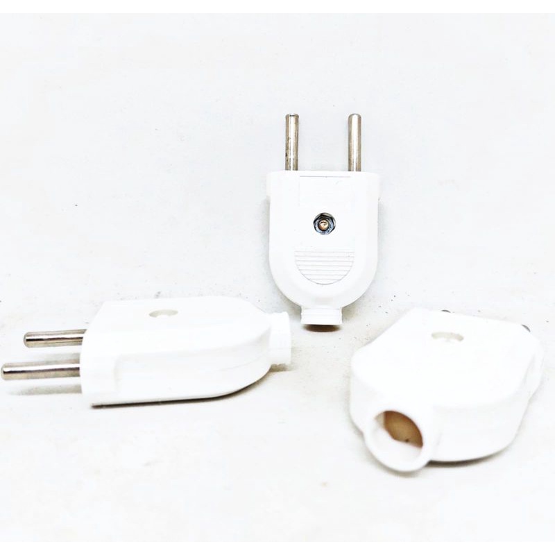 PUTIH White Flat Plug 2-Pin Plug | Shopee Malaysia
