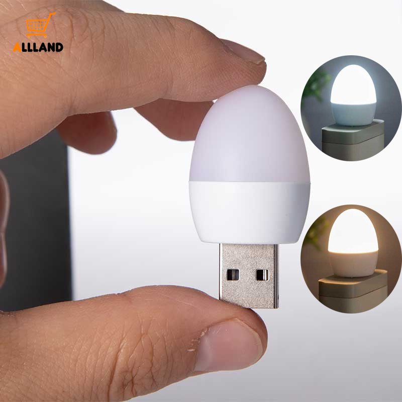 Portable Ultra Bright Mini Egg Shape USB Plug Light/ Soft Lighting Eye ...