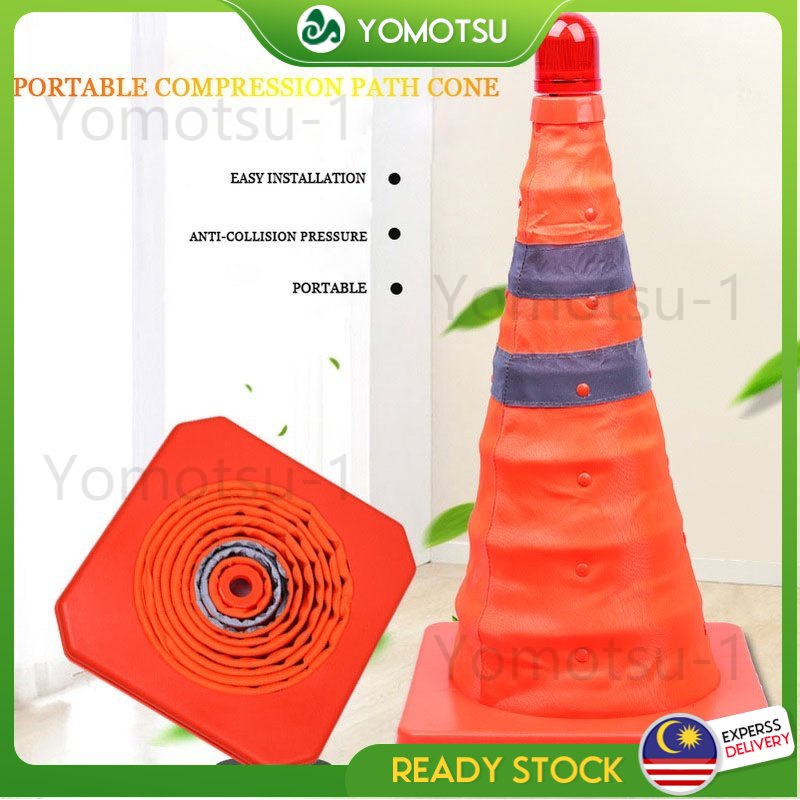 45cm/60cm Collapsible Foldable Road Cone Safety Reflective Tape ...
