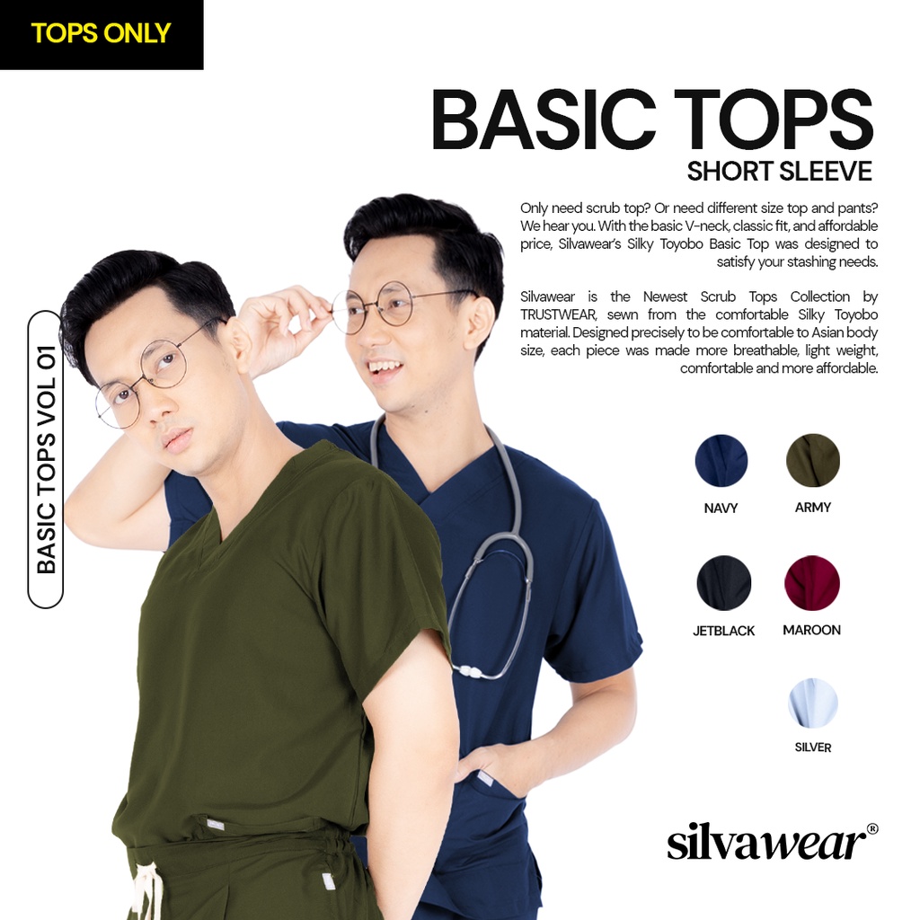 Doctor's Scrub/OKA OK Nurse/Doctor Short Sleeve I SILVAWEAR Clothes ...