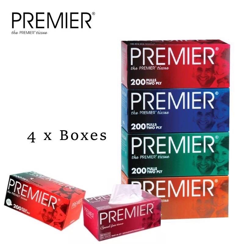 Premier Facial Tissue 4 boxes (2ply x 200pcs) Tisu Kotak | Shopee Malaysia