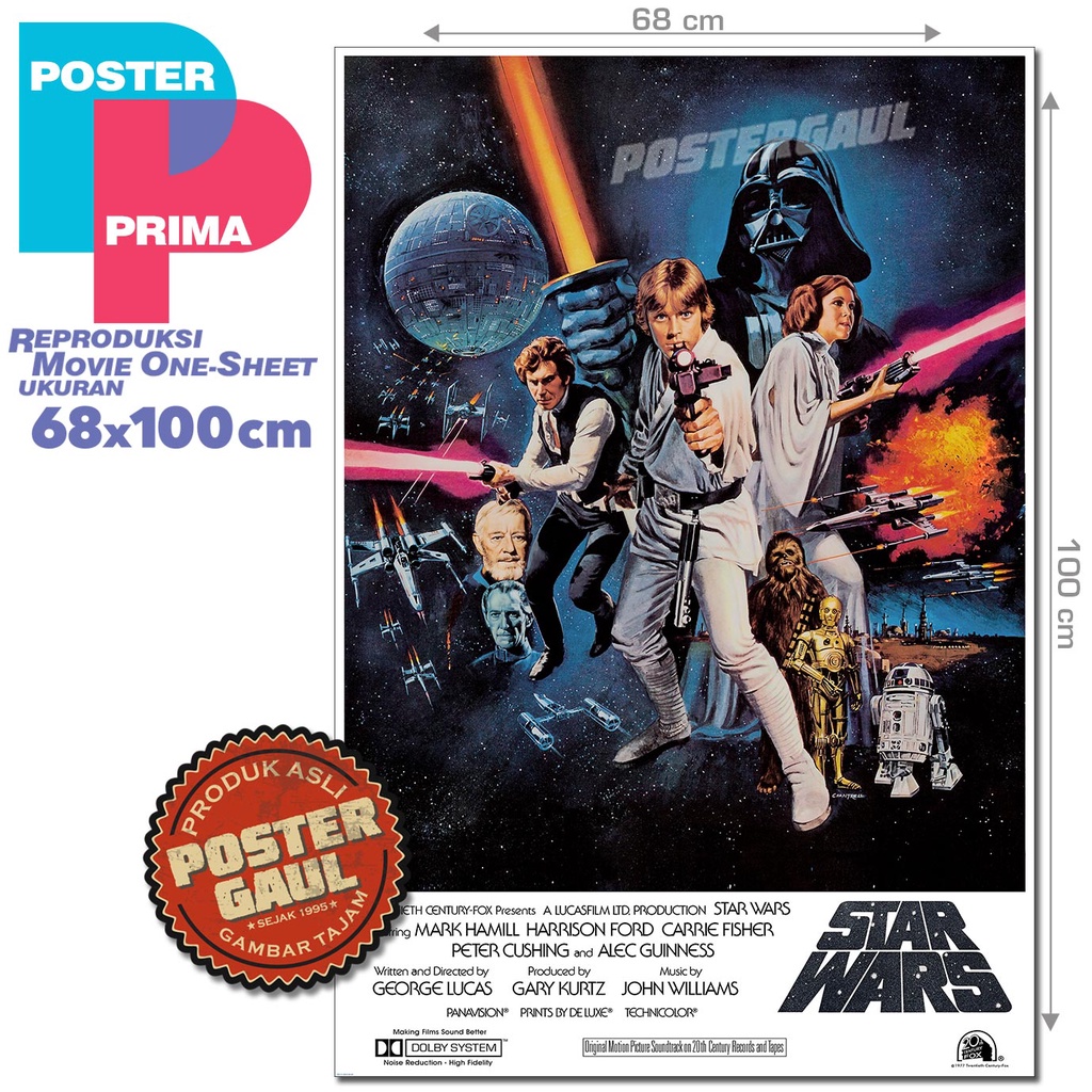 Poster Prima Reproduction Movie One-Sheet STAR WARS: EPISODE IV TOS17 ...