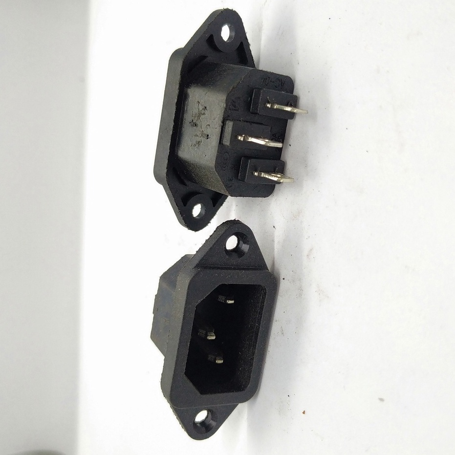 Ac Socket Power IN Outlet Inlet PC PVC MALE computer Socket | Shopee ...