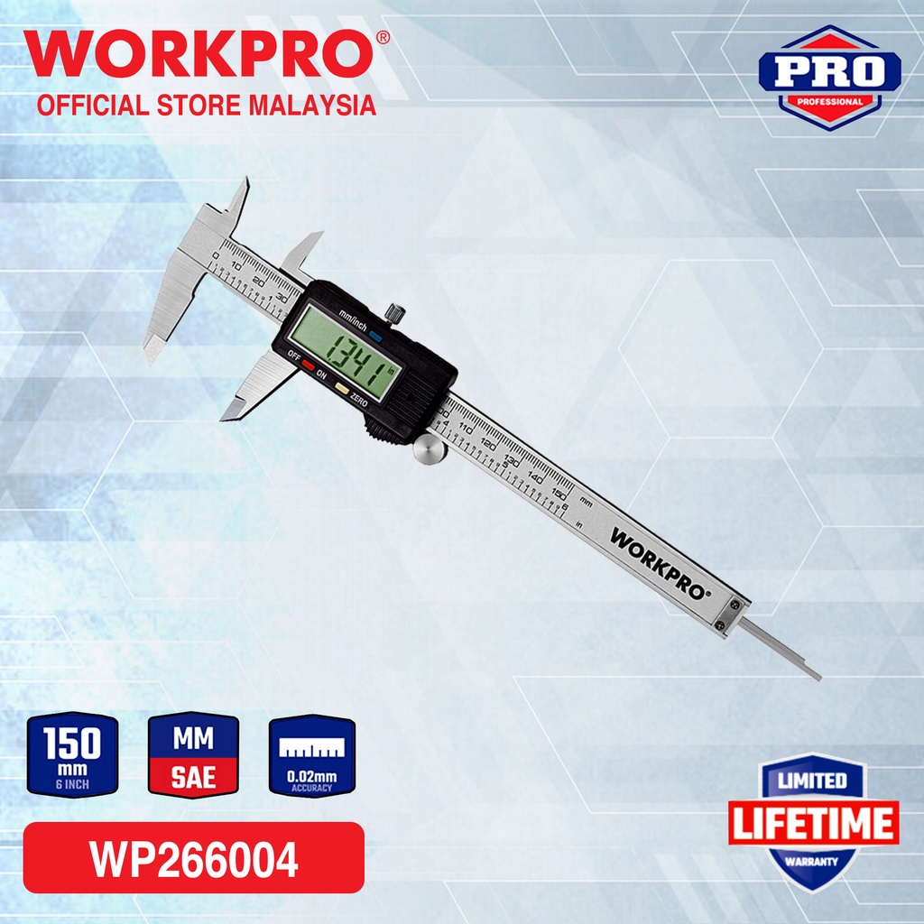 WORKPRO Digital Vernier Caliper (150mm/6") | Shopee Malaysia