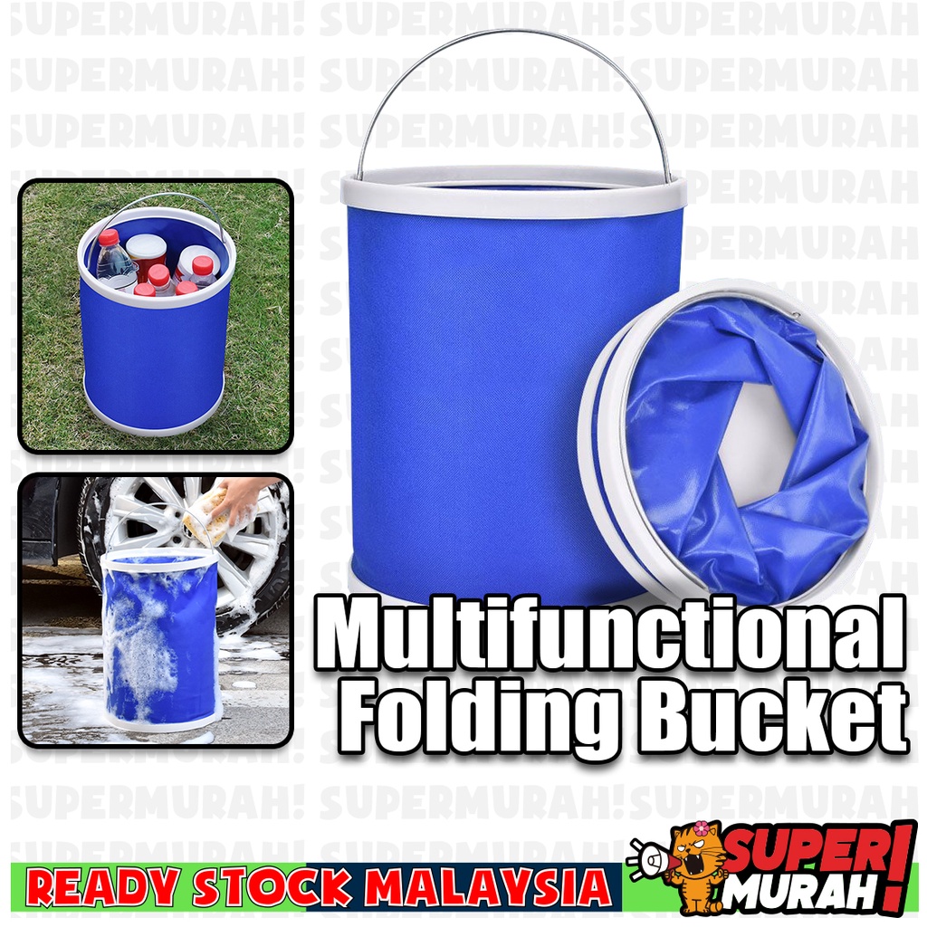 Portable Folding Bucket 9L 11L 13L Outdoor Camping Storage Container ...