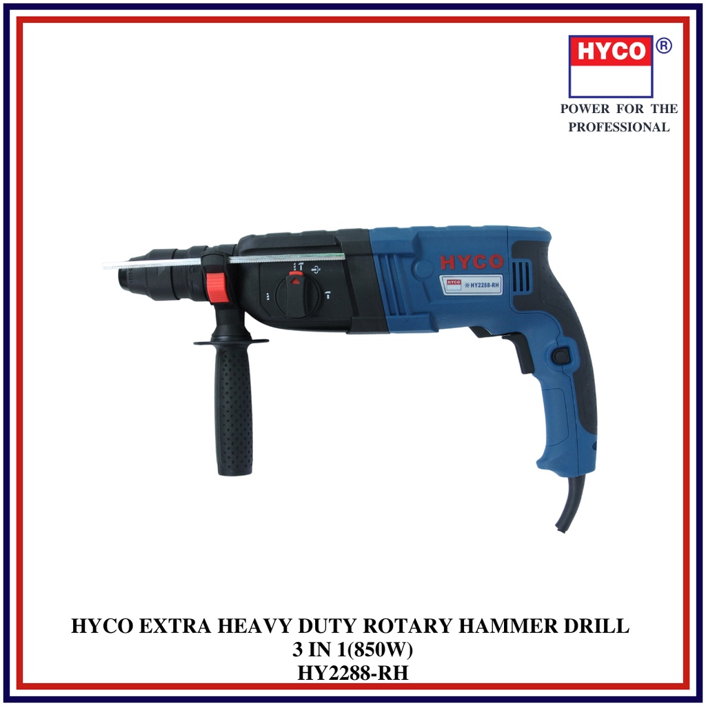 HYCO HY2288-RH Extra Heavy Duty Rotary Hammer Drill 3 In 1(850W ...