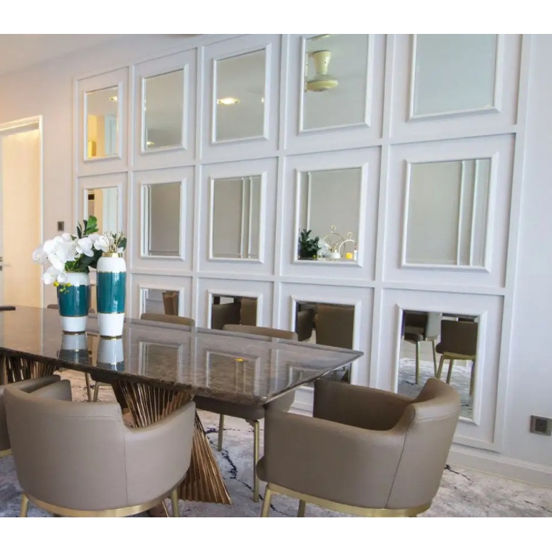 4 Set Cermin Dinding Wall Mirror Glass Wainscoting Mirror Hall ...