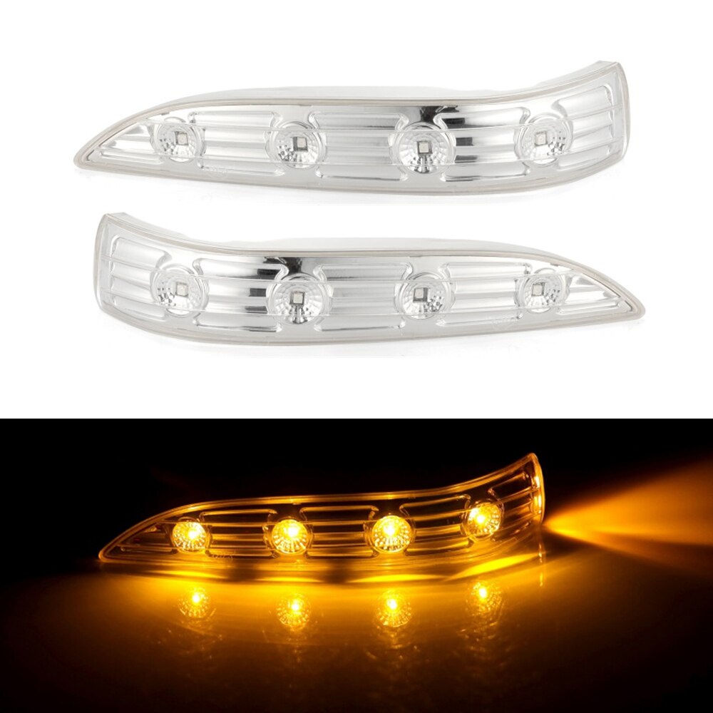 Car Rearview Side Mirror LED Turn Signal Lights Side Wing Reversing ...