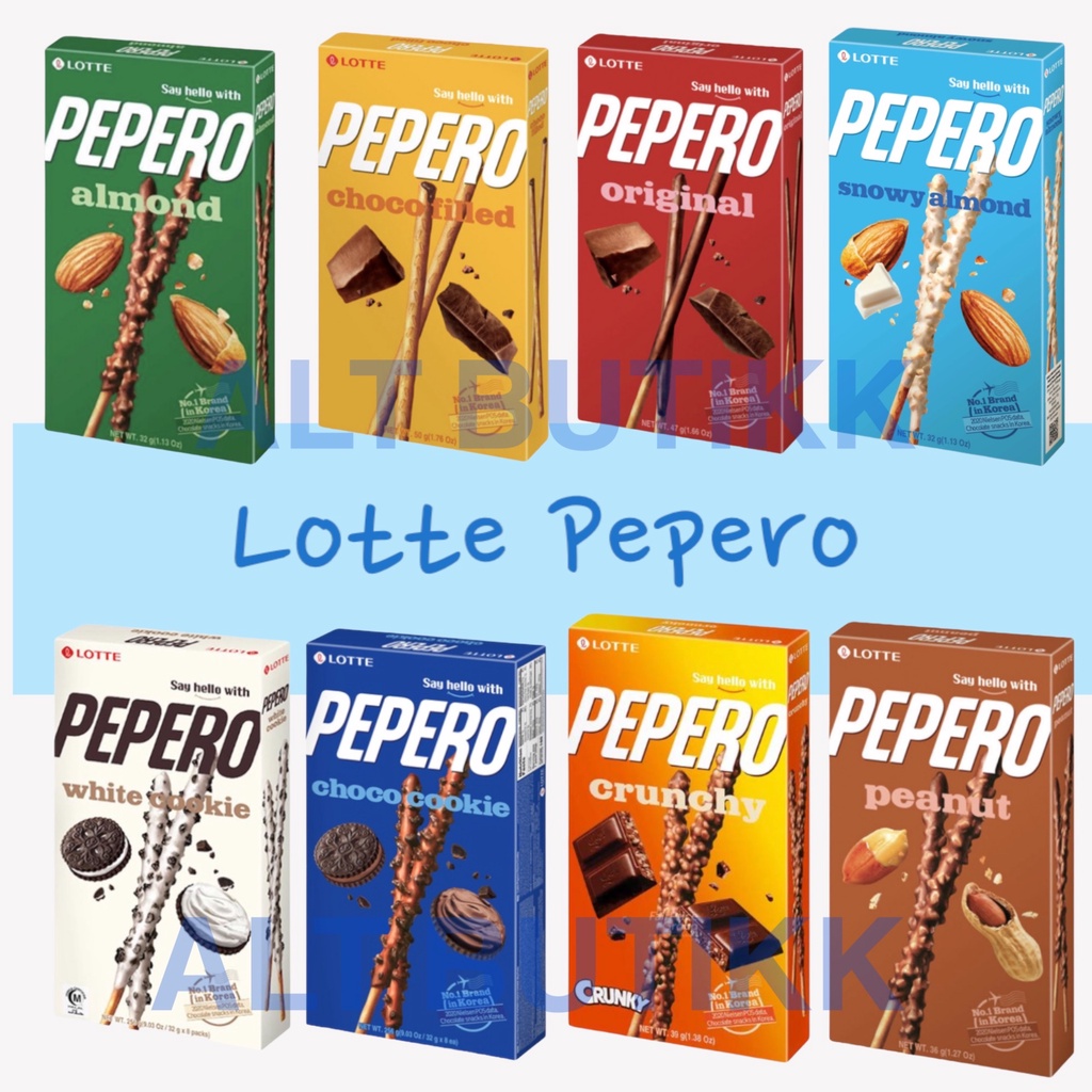 LOTTE PEPERO ALL VARIANT | ORIGINAL CHOCO WHITE COOKIE ALMOND | PRODUCT ...