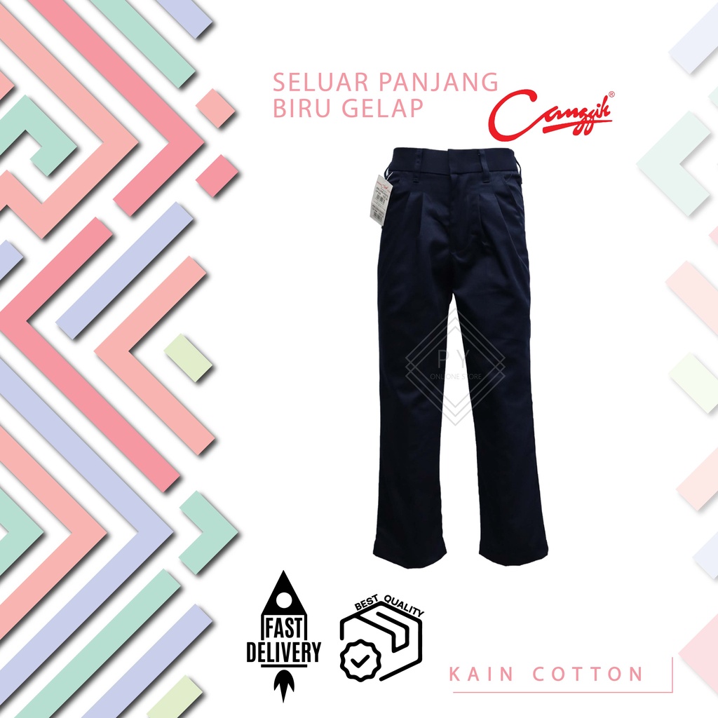 ORIGINAL CANGGIH / SELUAR SEKOLAH RENDAH PANJANG BIRU ( PRIMARY BLUE LONG PANTS ) - CP004 BAJU ...