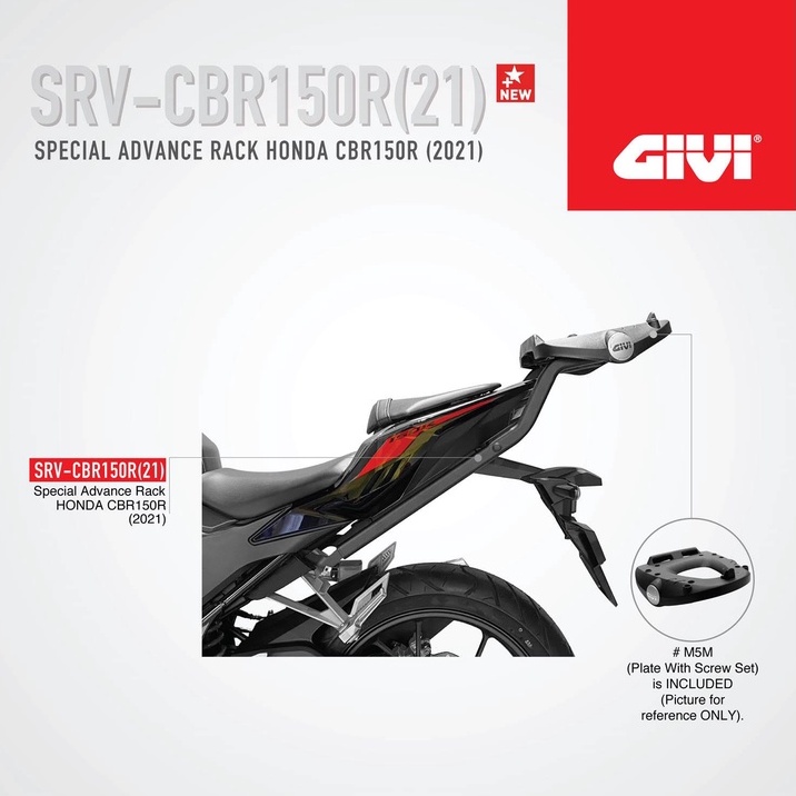 GIVI HEAVY DUTY RACK MONORACK HRV HONDA CBR150R CBR 150 (2021) NEW CBR2 ...