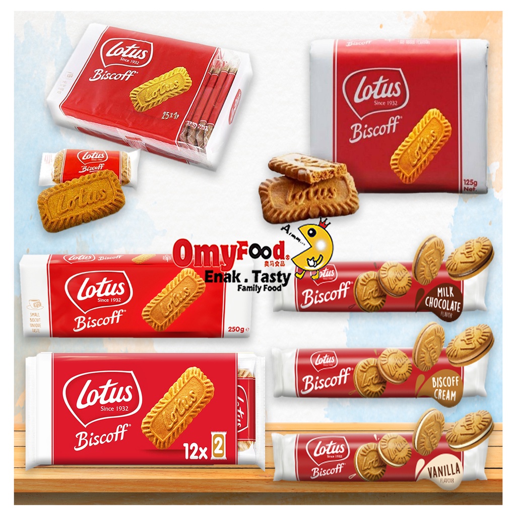 110g/125g/150g/156g/186g/250g Lotus Biscoff Biscuits Sandwich with ...