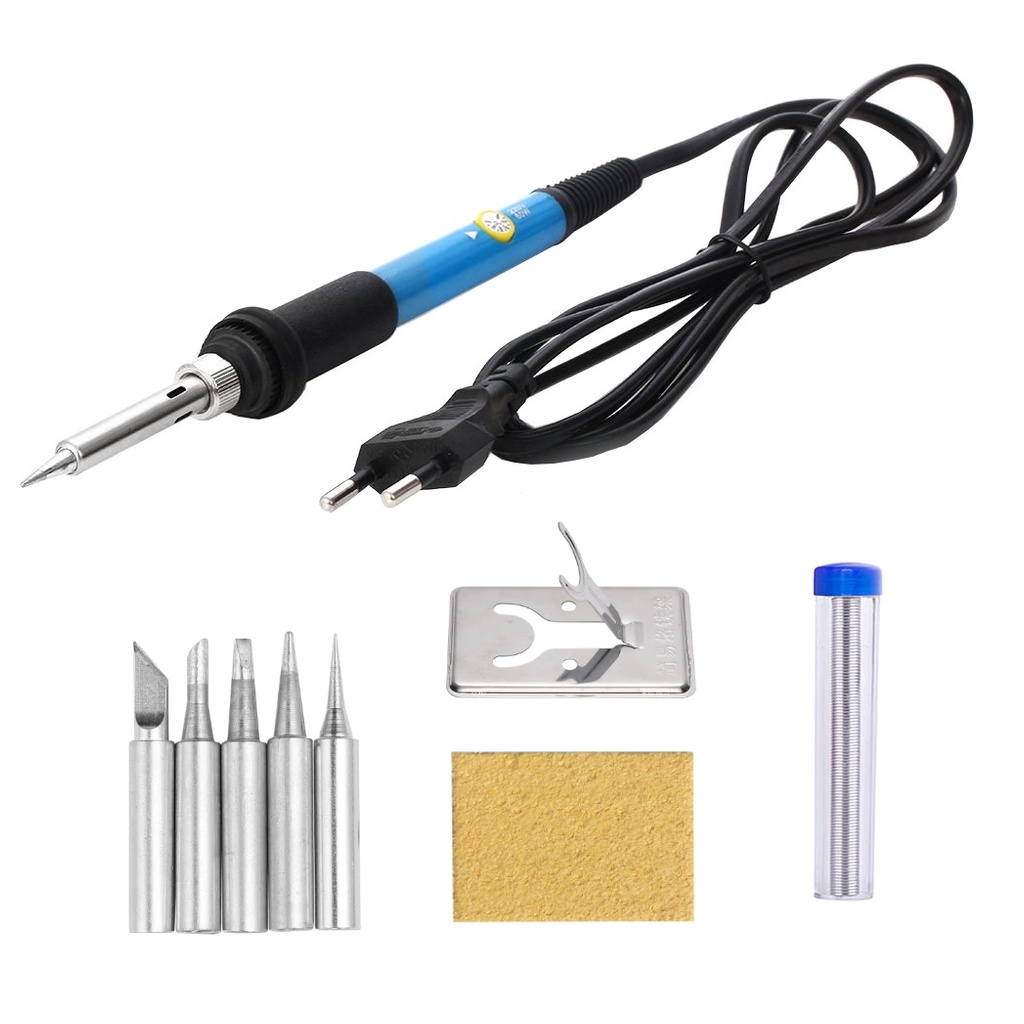 MKR 5/6PCS Soldering Iron 110V 220V 60W Adjustable Temperature Electric Iron Repair Tool Set ...