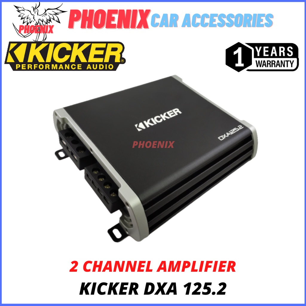 📣 KICKER 2 CHANNEL AMPLIFIER DX SERIES 125W - DXA125.2 Car Audio Woofer ...