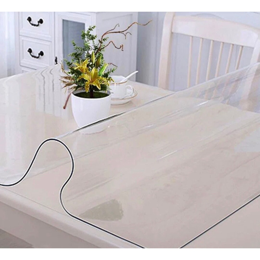 Transparent PLASTIC TABLE COVER - FLEXIBLE GLASS SHEET (1.5mm thick ...
