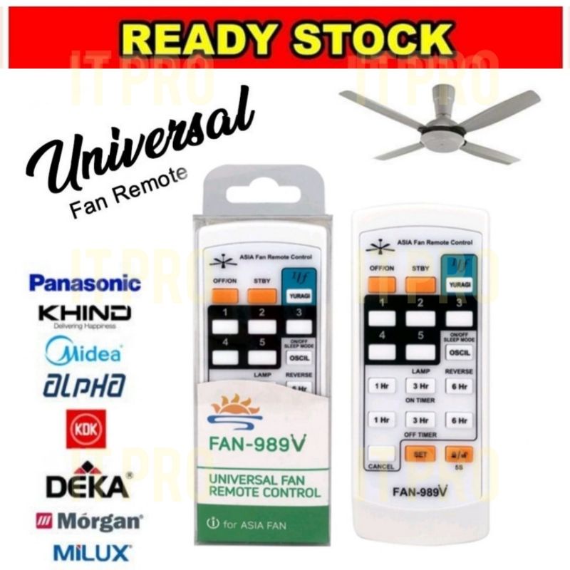 PRO🏠 Universal Fan Remote Ceiling Wall Fan Control - Deka Elmark Alpha ...