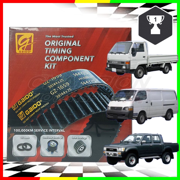 GAIDO Timing Belt Set Toyota Hiace Dyna 3L LH80 LH113 LN166 3.0 Engine ...