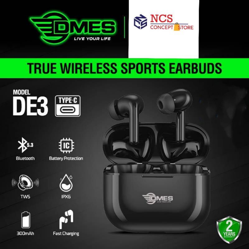 DMES DE3 True Wireless Earbuds Bluetooth 5.3 TWS Sport Earbuds with ...