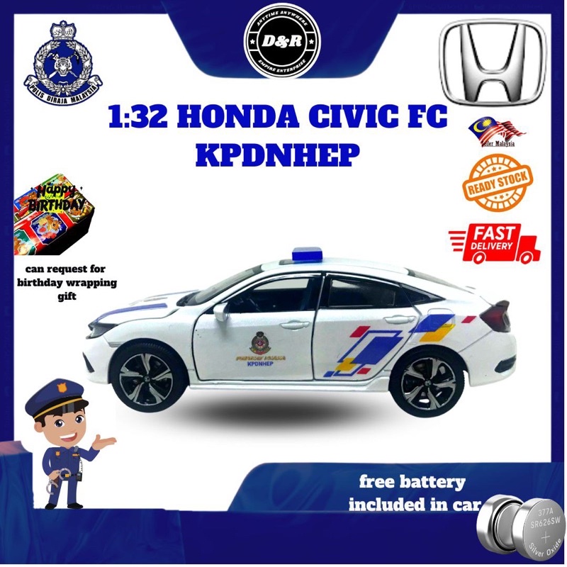 Civic 1:32 Honda Civic KPDNHEP kereta polis diecast polis diecast ...