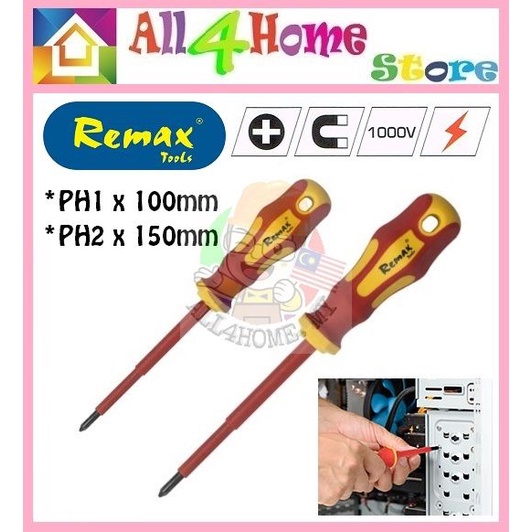 REMAX TOOLS Insulated Screwdrivers PRO VDE Philips Screwdriver (+) | Shopee Malaysia