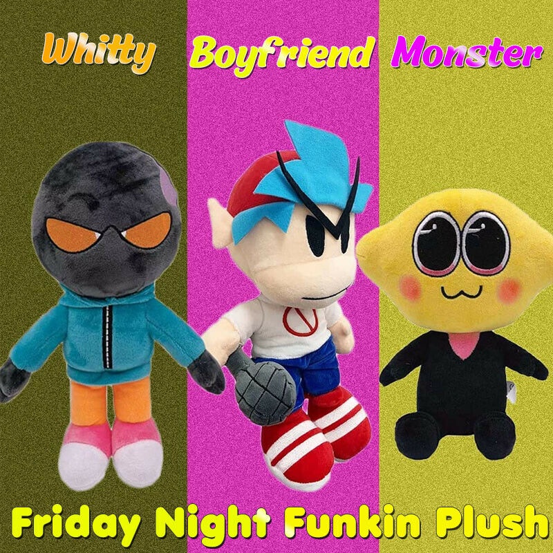 Funkin Friday Night Plush Toy, FNF Whitty And Boyfriend Lemon Doll ...
