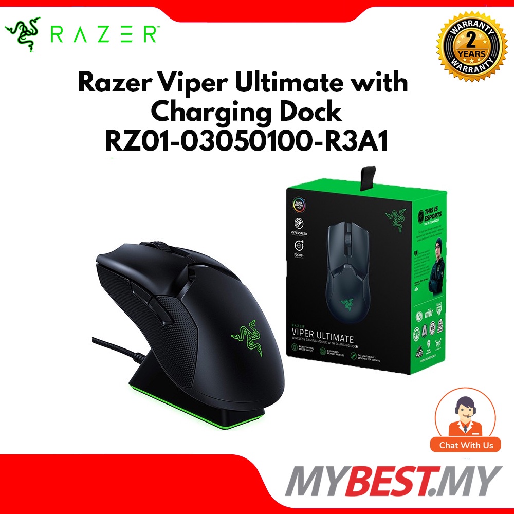 RAZER VIPER ULTIMATE HYPERSPEED WIRELESS GAMING MOUSE WITH CHARGING ...